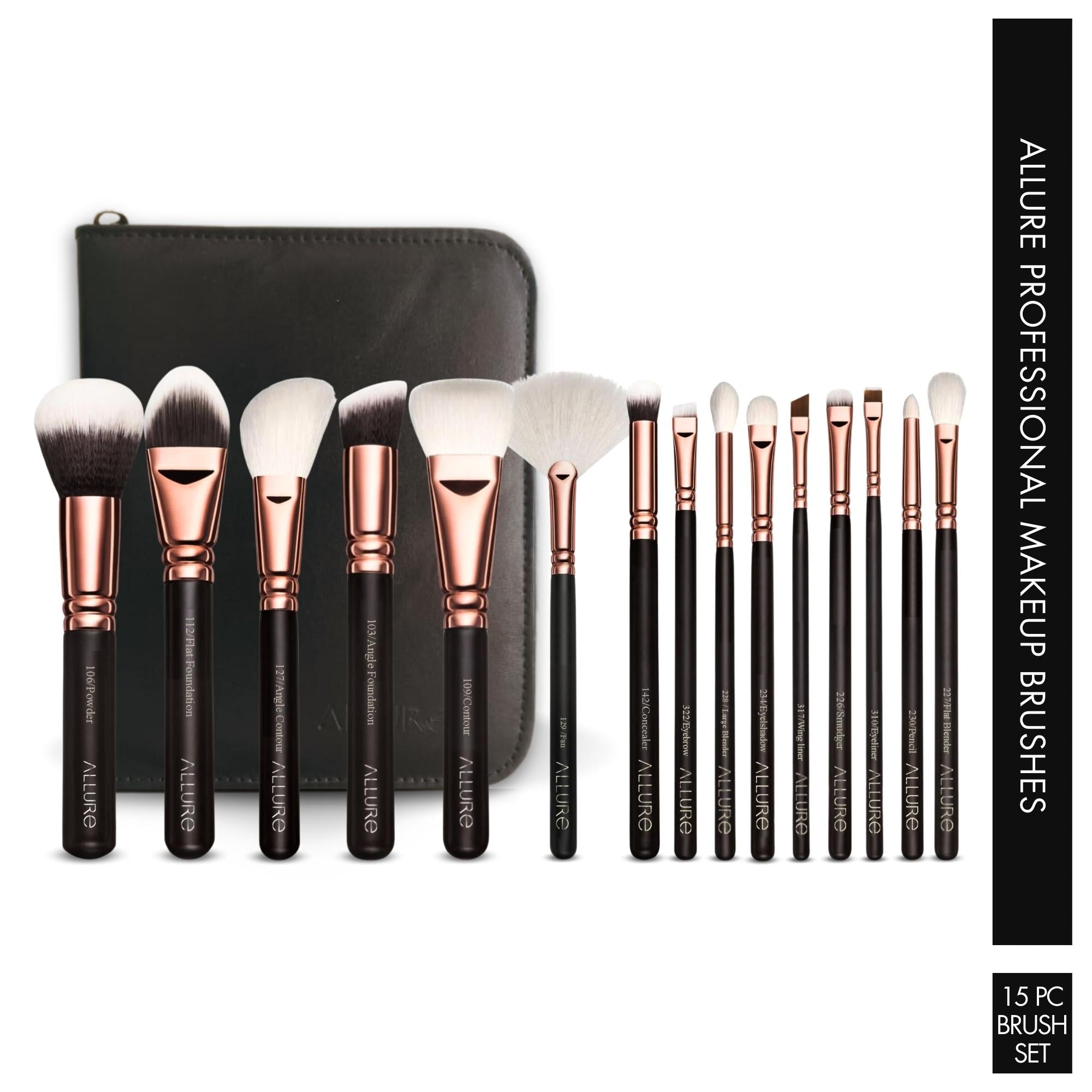 Buy Allure Rose Gold Brushes -RGK 15 Set of 15 - Allure