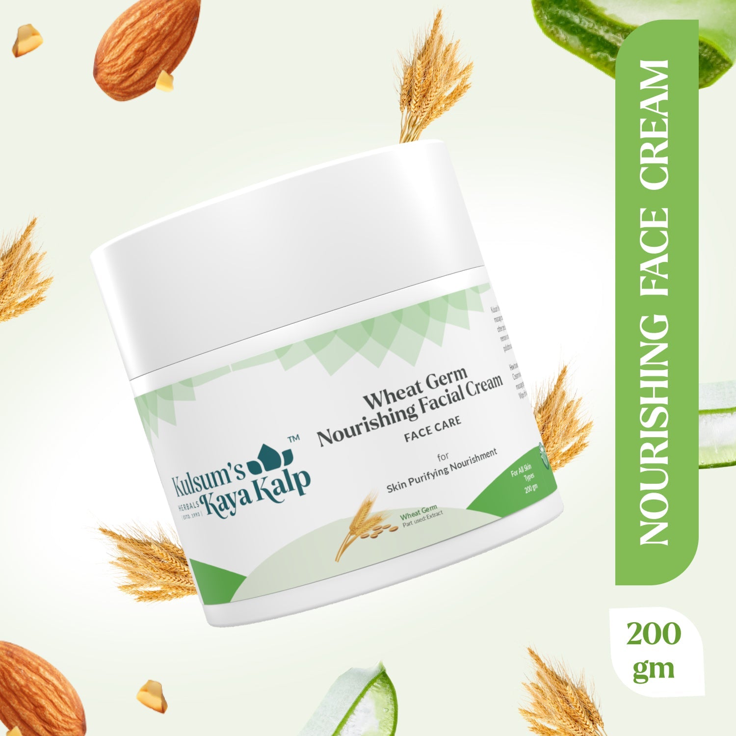Wheat Germ Facial Cream 200g - Nourishing Skincare Solution - Allure