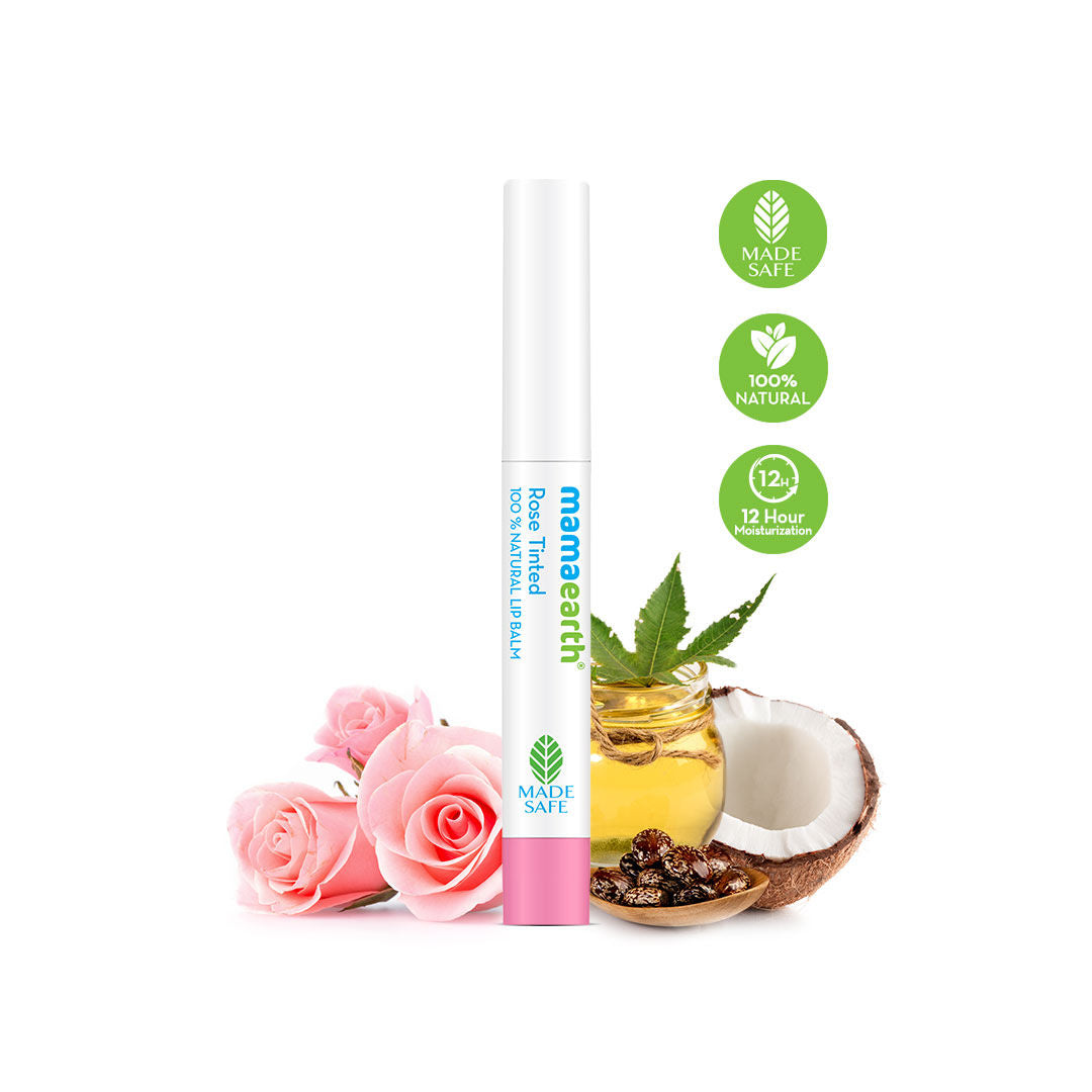 Mamaearth Natural Rose Tinted Lip Balm - Allure