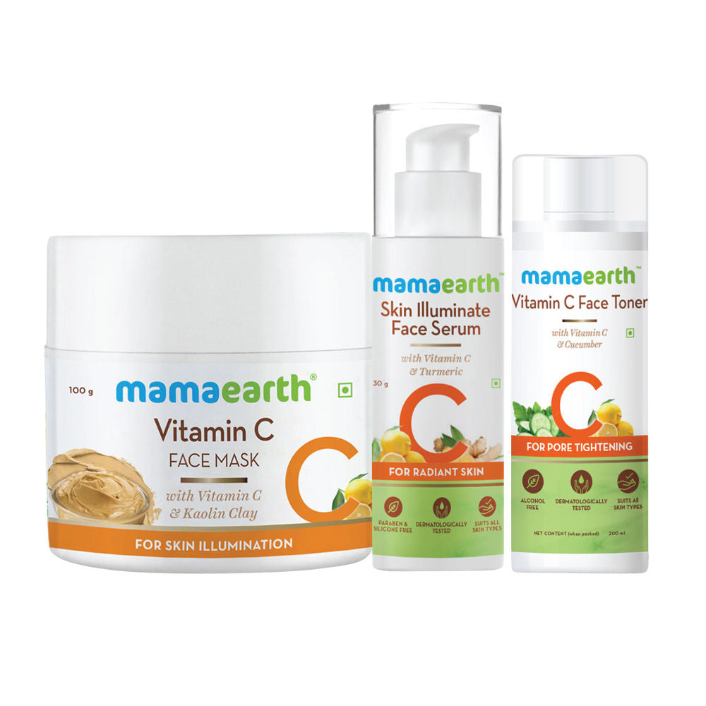 Buy Mamaearth Infused Cleansing Tonning & Masking Regime Online in ...