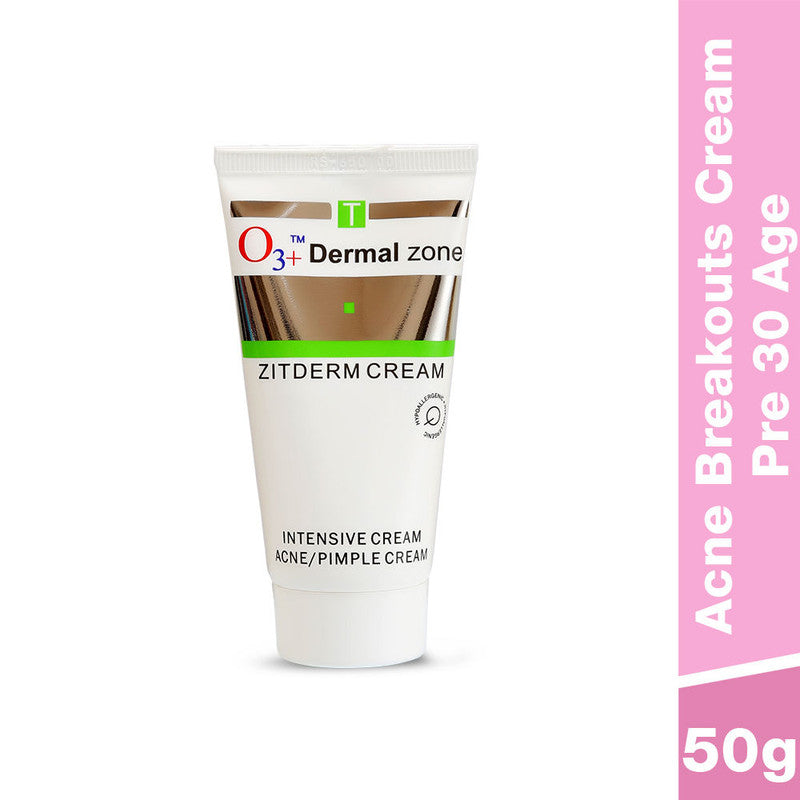 Buy O3+ Dermal Zone Zitderm Acne & Pimple Cream 50ml Online in India at ...