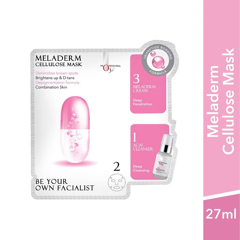 Buy O3+ Meladerm Cellulose Mask 27ml+2g Online in India at Best Price ...