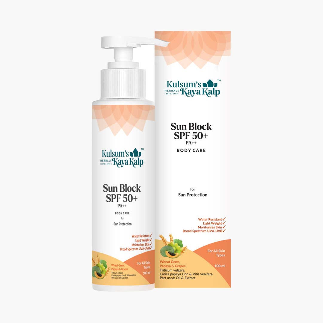 Kulsum's Kaya Kalp Sun Block Spf 50+ Face & Body Lotion 100ml - Default Title - Allure